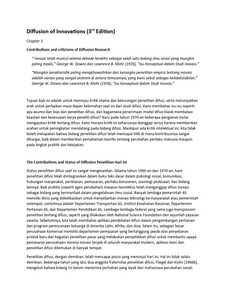 Translate-Diffusion of Innovations - Evert Rogers | PDF