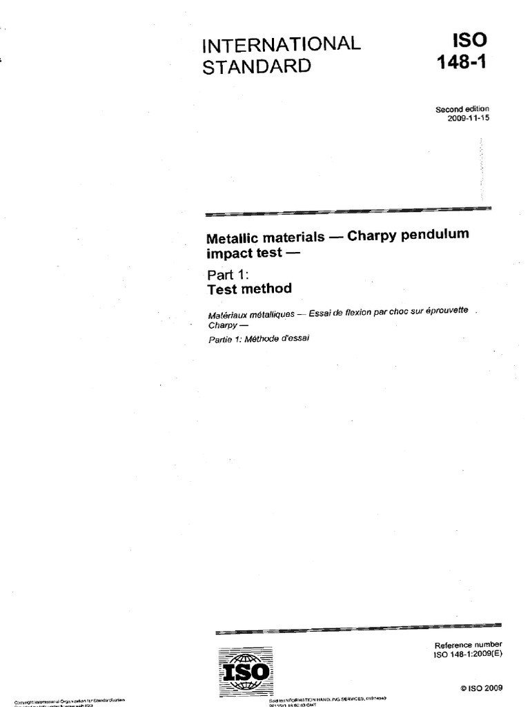 Metallics Materials-Charpy Pendulum Impact Test-Part 1 | PDF ...