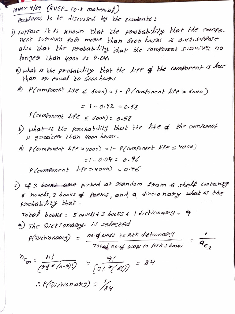 Maths Co - 1 Tutorial Problems Solutions by NN36 | PDF | Teaching ...