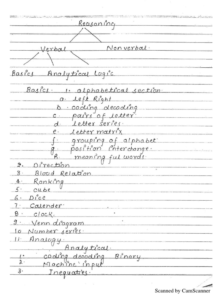 Reasoning Notes | PDF