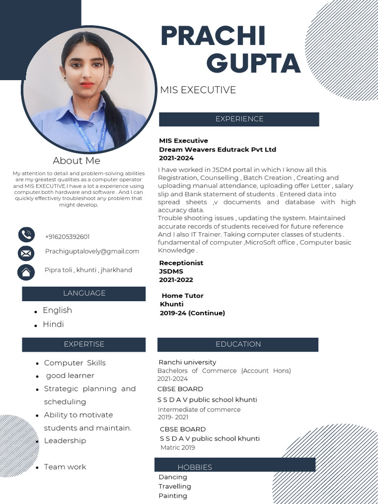 Prachi Gupta Cv-1 | PDF | Computing | Information Technology