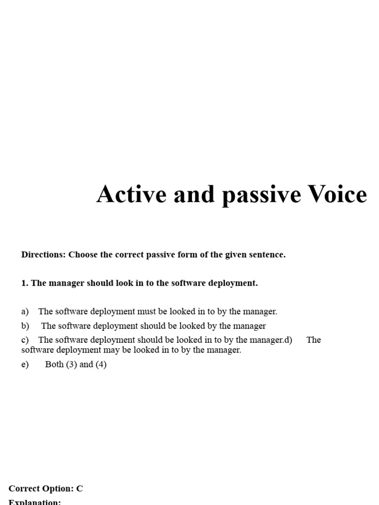 Active and Passive Voice - PPT PEP | PDF | Verb | Subject (Grammar)
