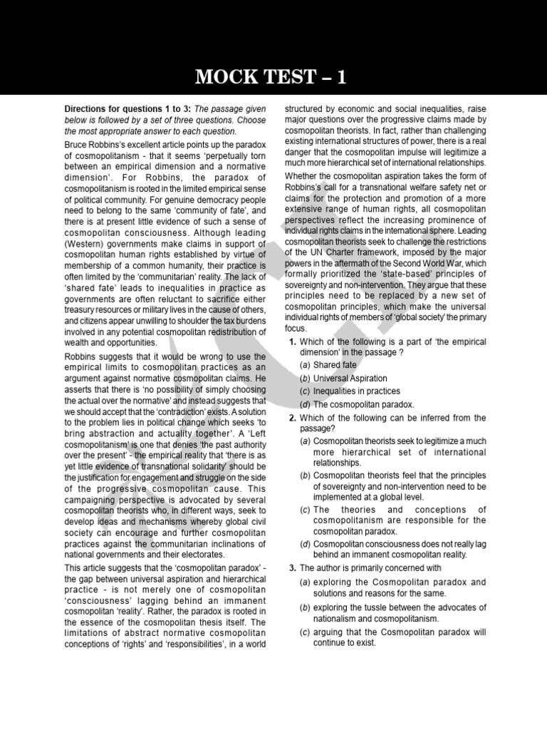 Understanding the Cosmopolitan Paradox | PDF | George Orwell ...