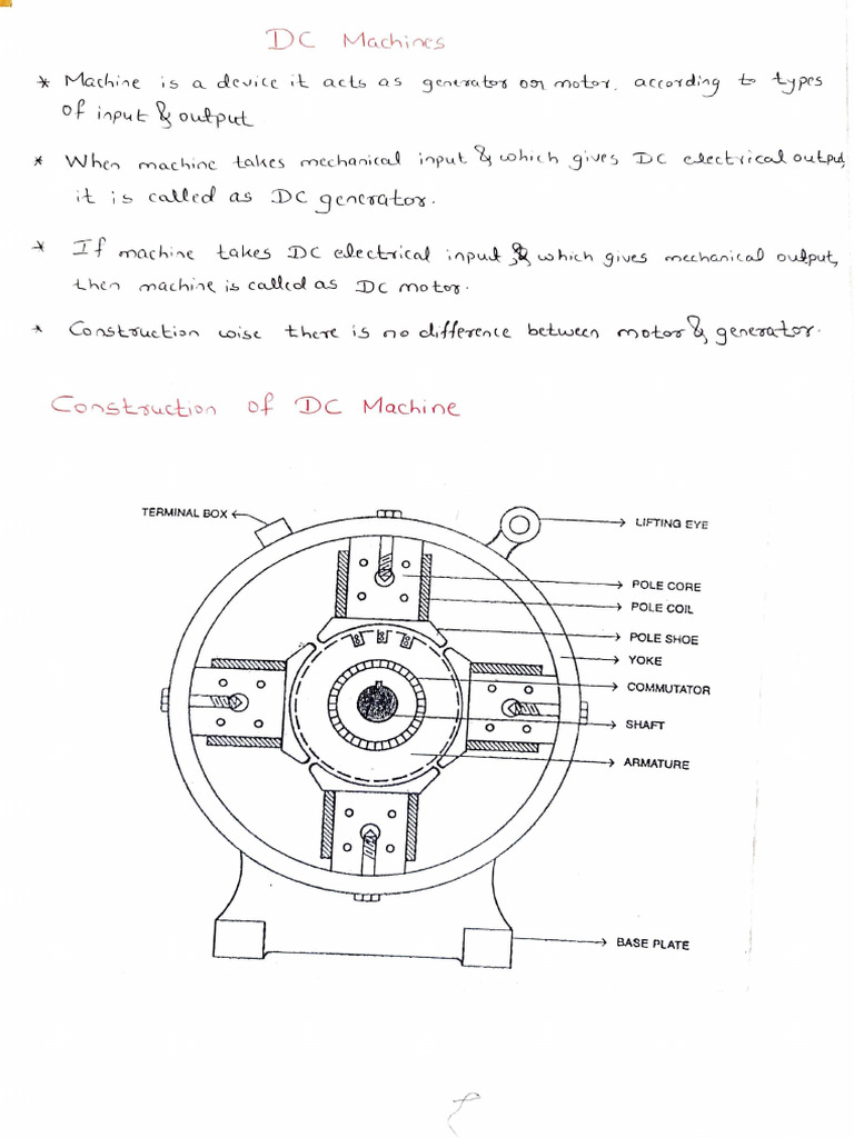 DC Machines Notes | PDF | Electrodynamics | Electromagnetism