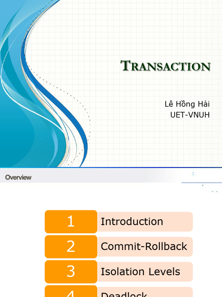 Database Transactions Guide | PDF | Database Transaction | Replication (Computing)