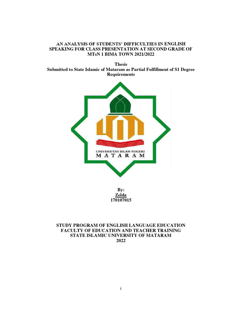 Zelda 170107015 | PDF | Fluency | Communication