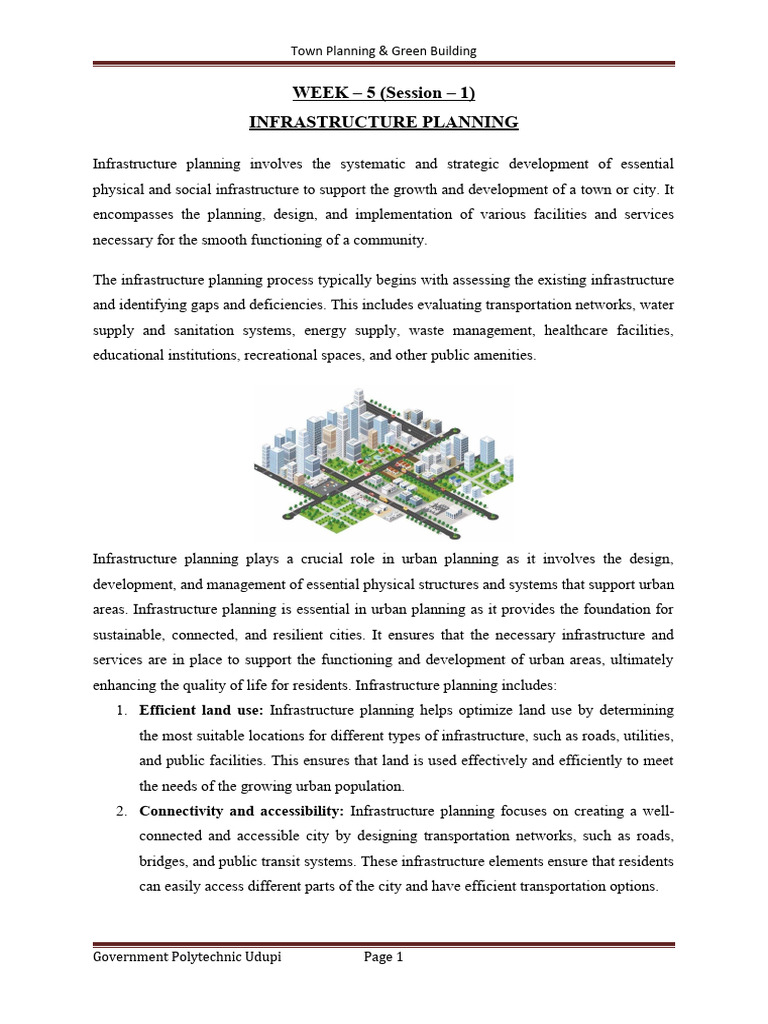 Infrastructure Planning for Sustainable Cities | PDF | Infrastructure ...