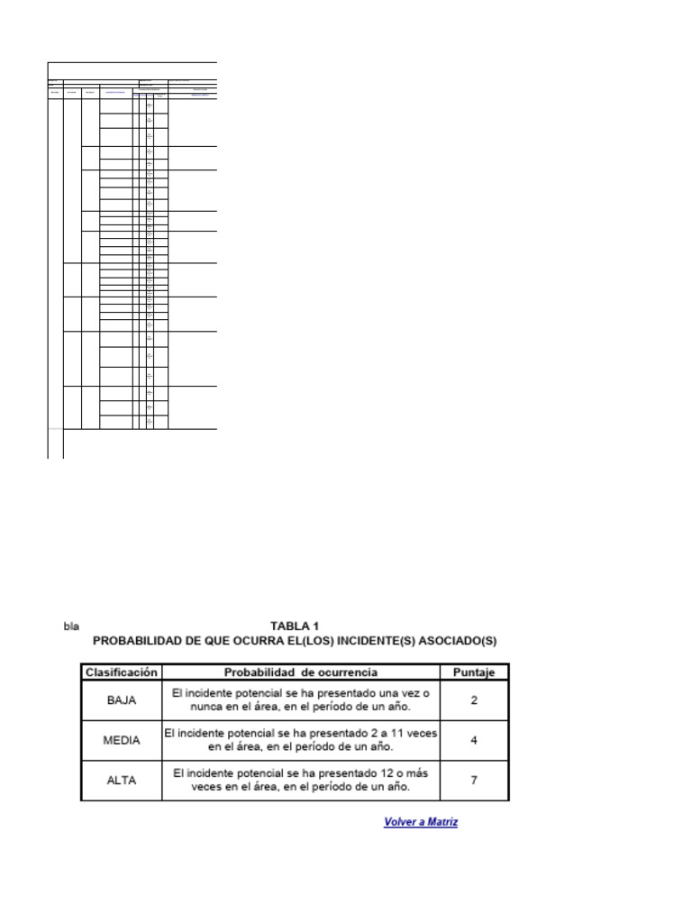 Plantilla de Matriz de Riesgo | PDF | Higiene Ocupacional | Riesgo