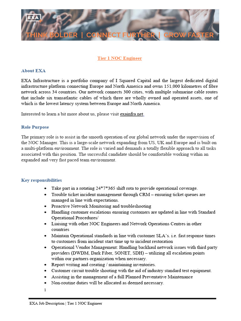 DWDM Transmission... Tier 1 NOC Engineer - Pune | PDF | Computer Network | Computer Engineering