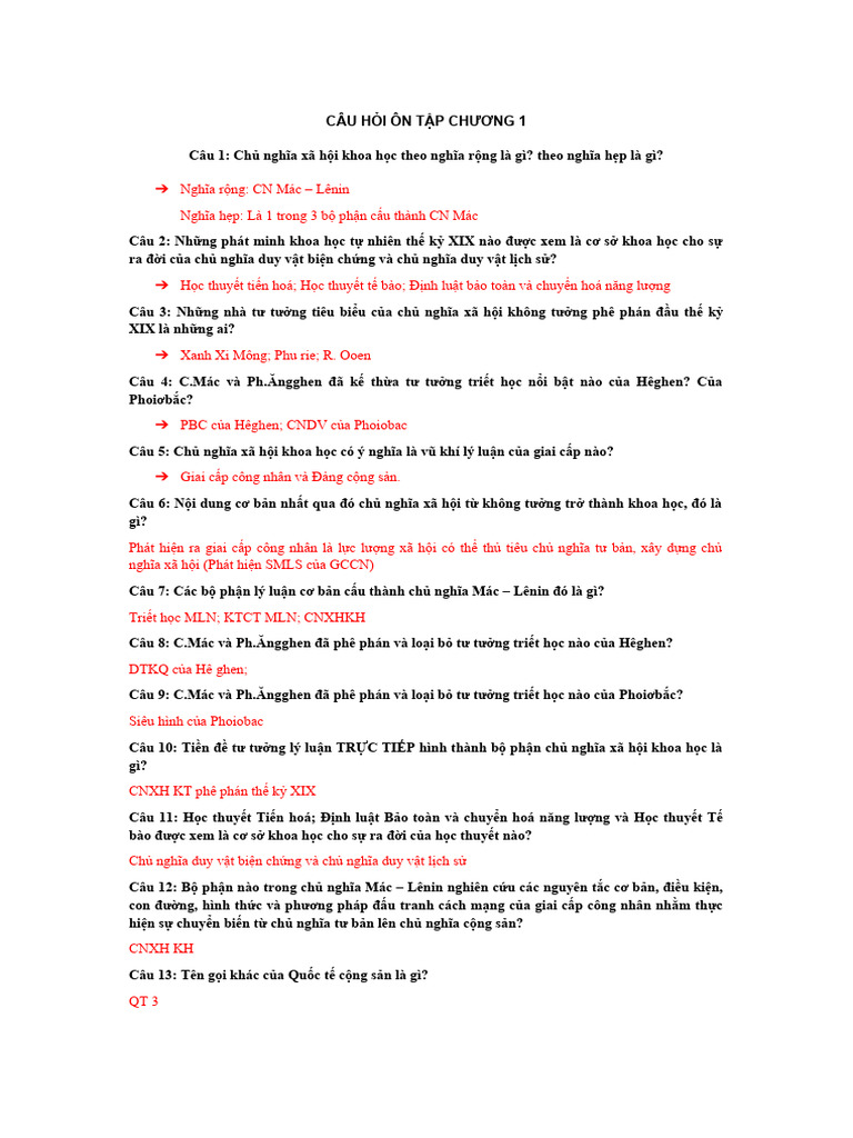 Cuối kì CNXH | PDF