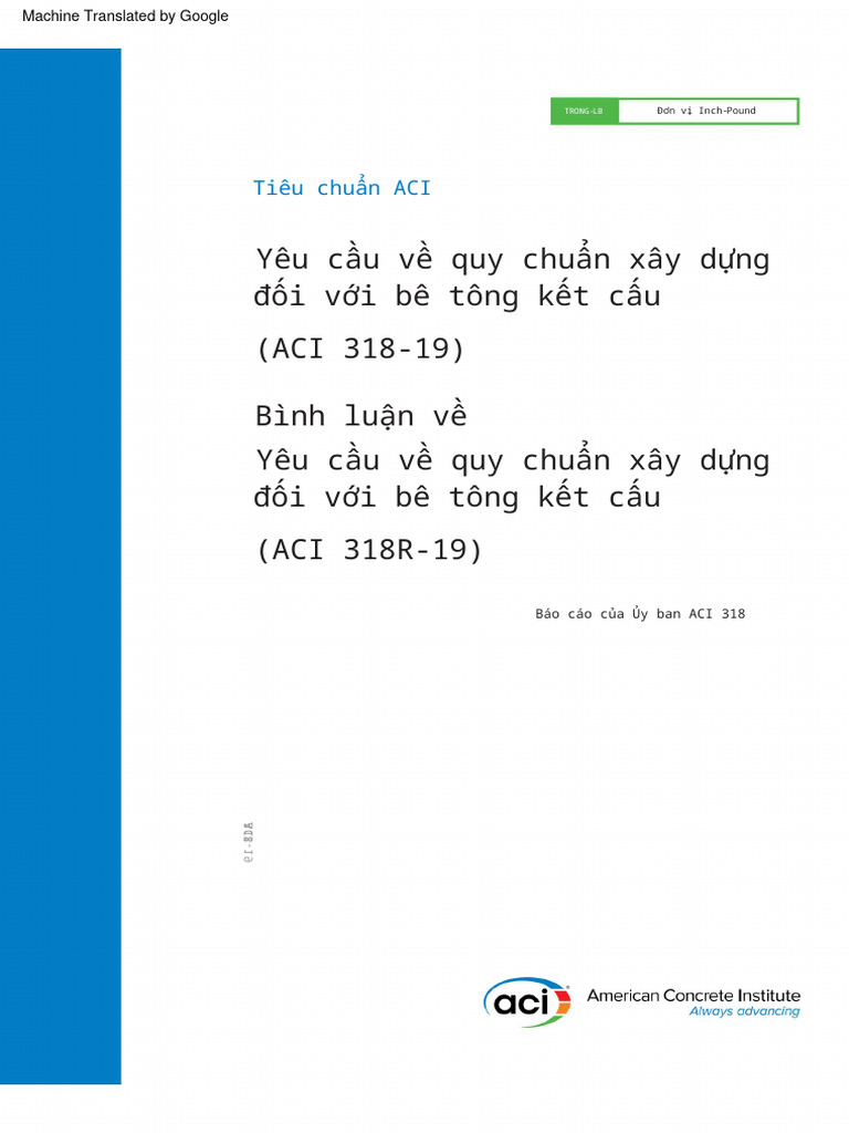 ACI 318-19 Building Code Requirements and Commentary For Structural ...