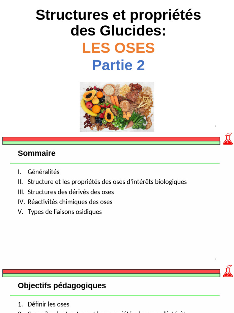03 Structures Des Glucides Les Oses | PDF | Glucide | Composés chimiques