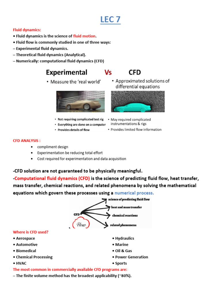 CFD | PDF | Computational Fluid Dynamics | Fluid Dynamics