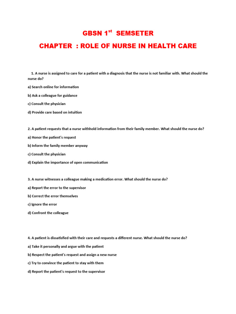 GBSN 1st SEMSETER Fon | PDF | Nursing | Surgery