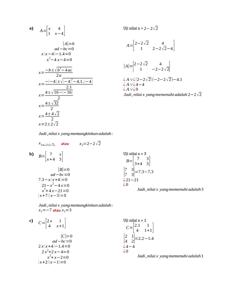 Matriks Singular | PDF