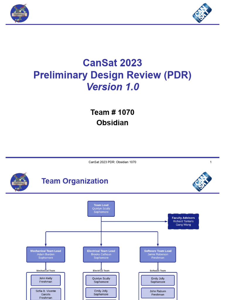 Cansat2023 1070 PDR v01 | PDF | Computers