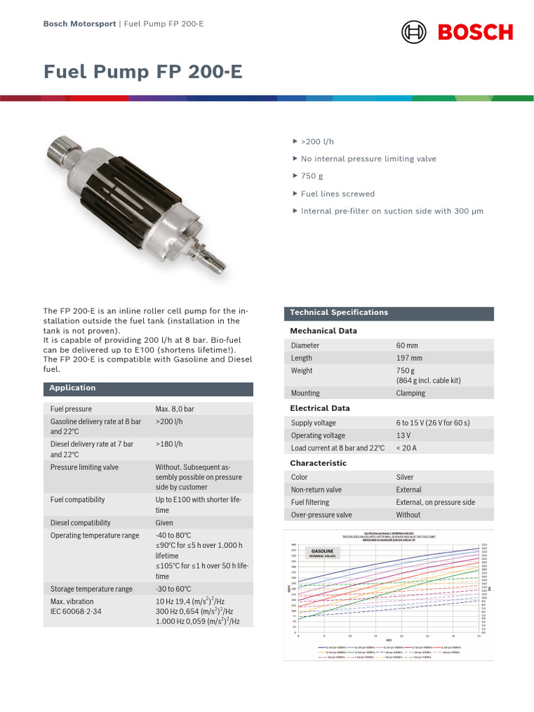 Data Sheet_256821387_Fuel_Pump_FP_200-E | PDF | Pump | Diesel Engine