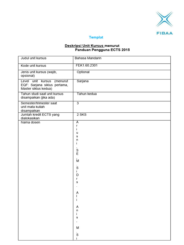RPS Bhs Mandarin | PDF