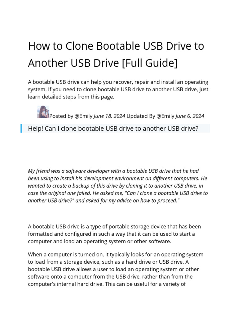Cloning Software | PDF | Usb Flash Drive | Booting