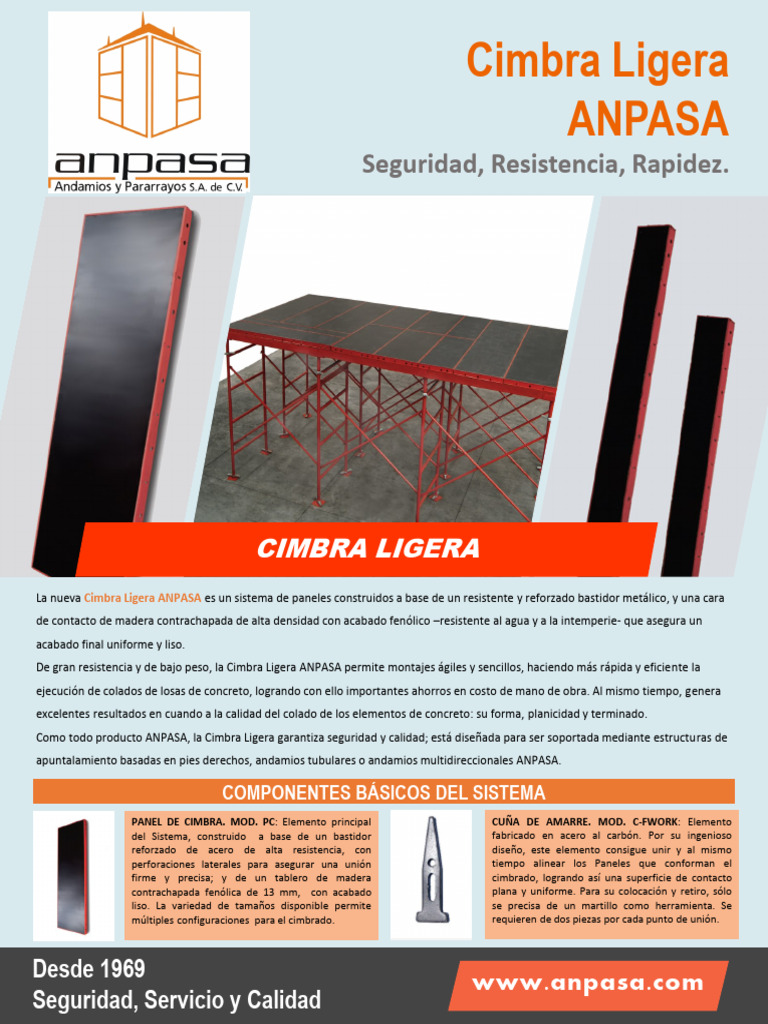 Catalogo Cimbra | PDF | Hormigón | Andamio