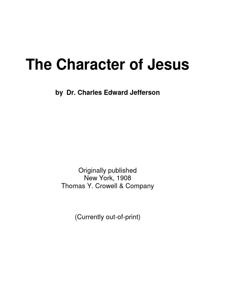 Character of Jesus 1 | PDF | Jesus | Sermon