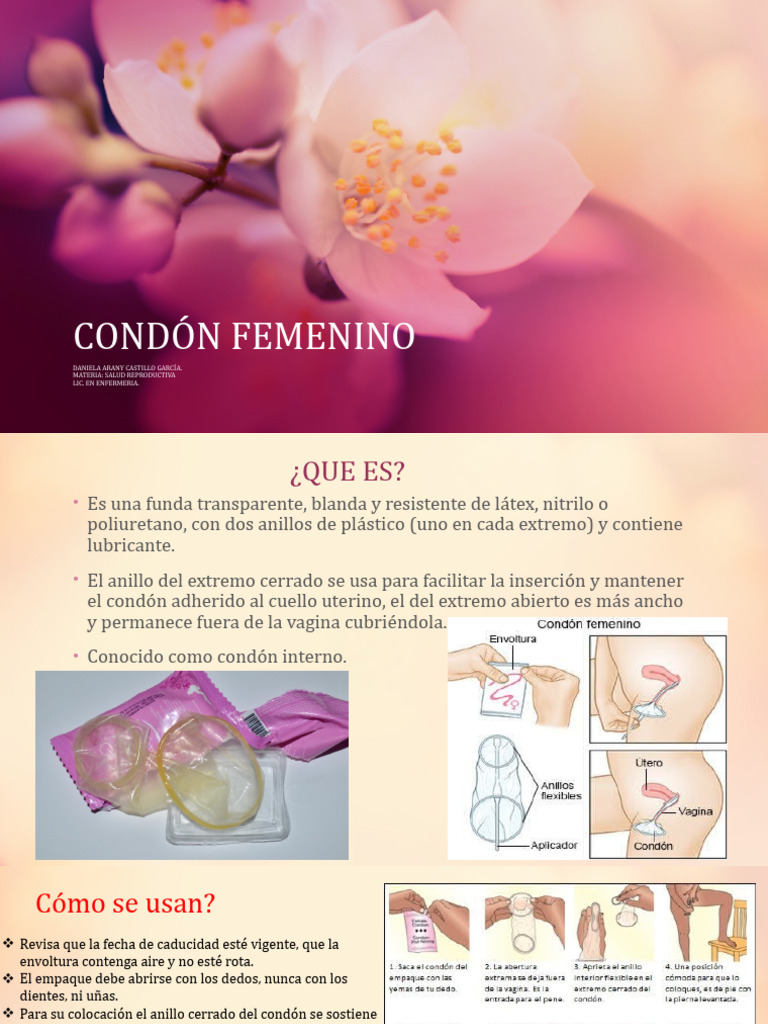 Uso Y Beneficios Del Condón Femenino Pdf Condón Especialidades