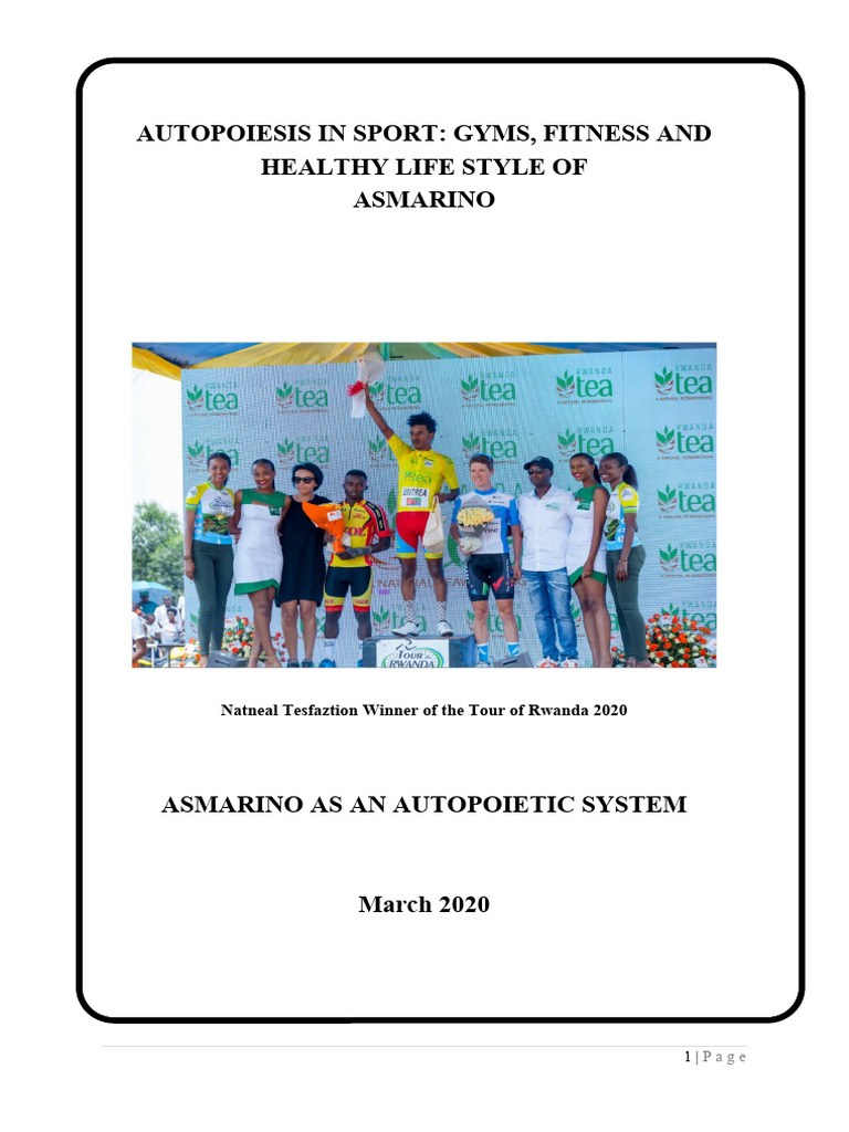 Autopoiesis in Sport: Gyms, Fitness and Healthy Life Style of Asmarino ...