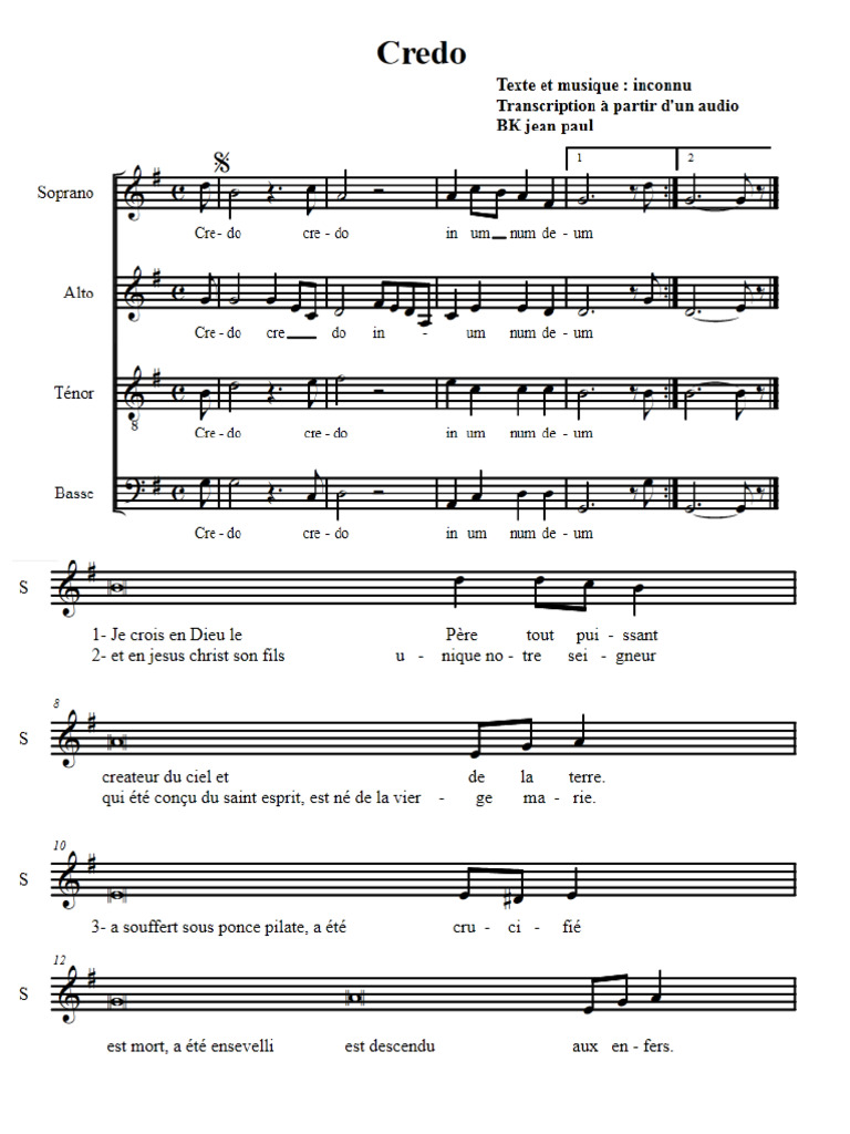 Credo Credo | PDF