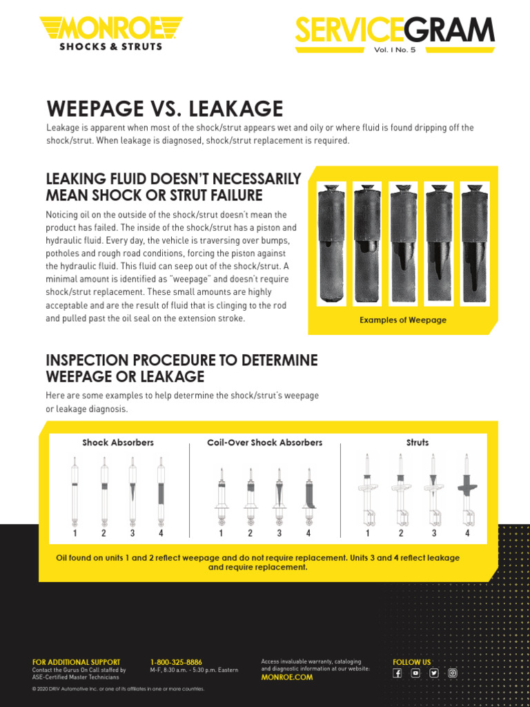 Monroe - Servicegram - Weepage Leakage - V01no05 - ENG - FINAL | PDF ...