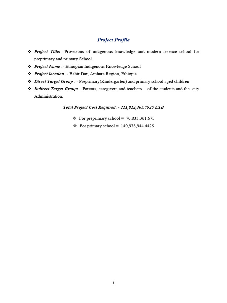 Deginet School Project | PDF | Schools | Ethiopia