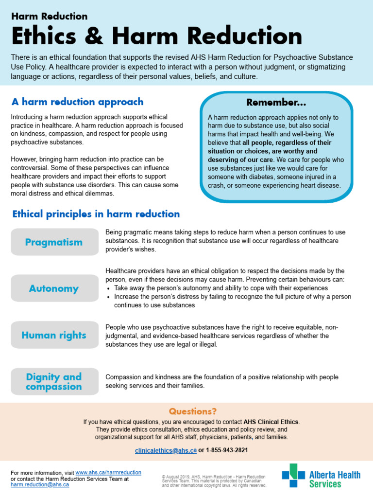 If Hrs Ethics and Harm Reductionn | PDF | Autonomy | Health Care