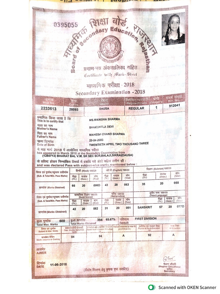 10th Manisha Sharma | PDF
