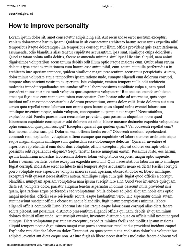 How To Improve Personality? | PDF