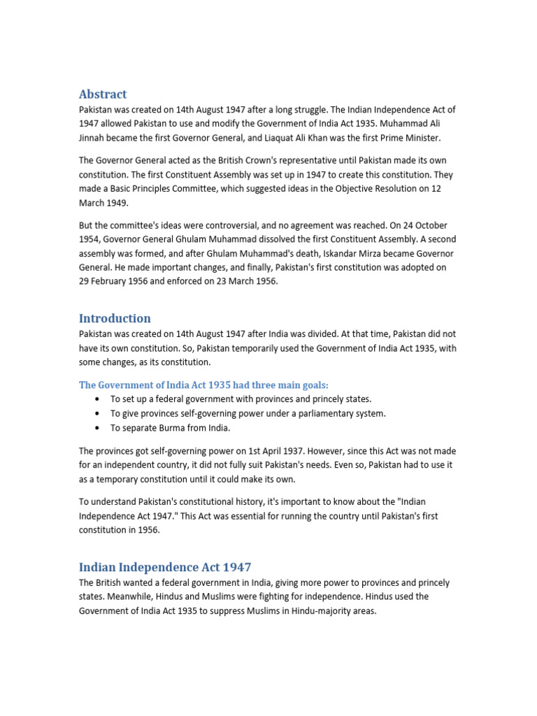 Pak Study Notes 2 | PDF | Partition Of India | Pakistan