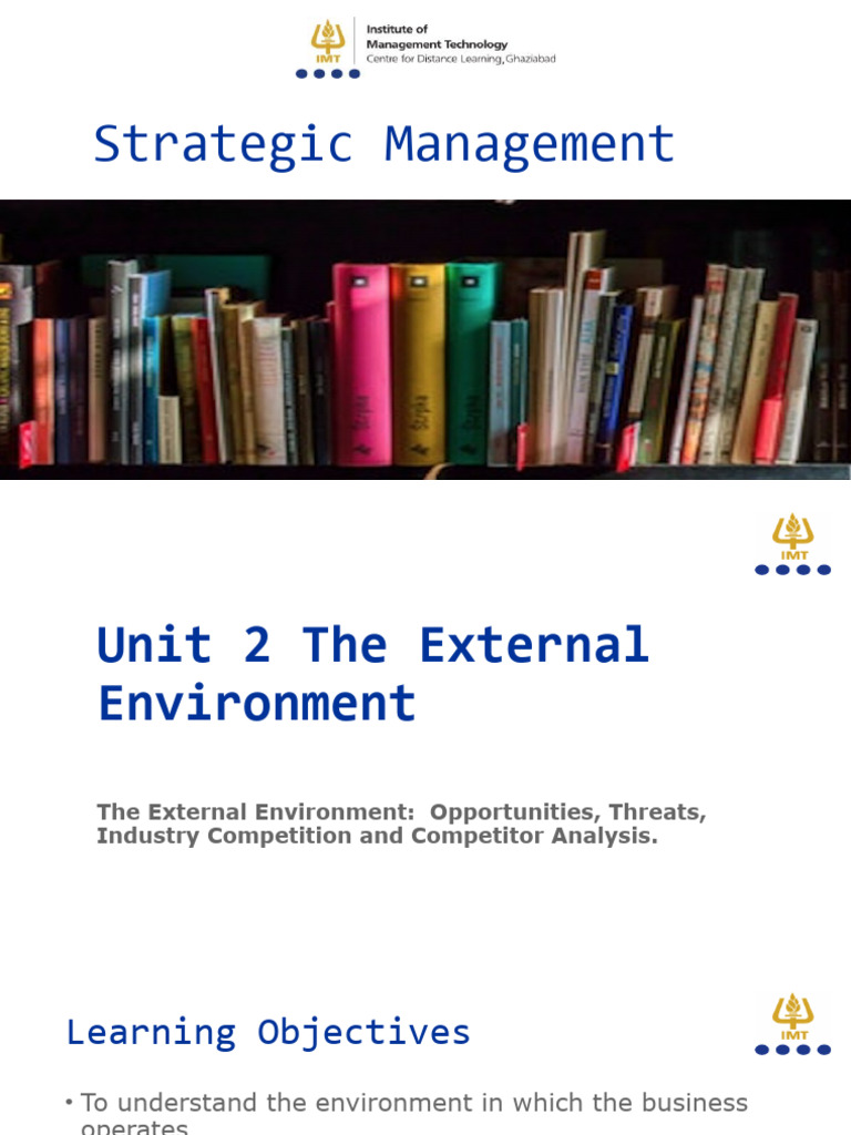 Unit 2 External Environment | PDF | Strategic Management | Business
