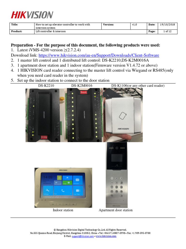 How To Set Up Elevator Controller | PDF | Relay | Access Control