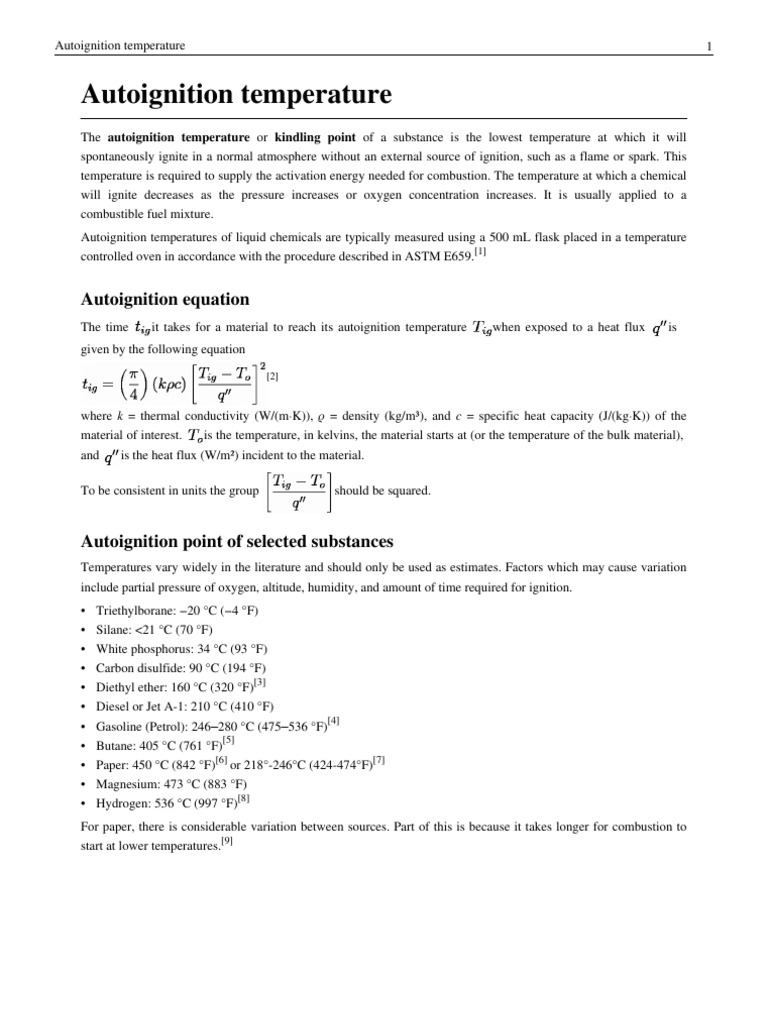 Auto Ignition Temperature | Download Free PDF | Combustion | Chemistry
