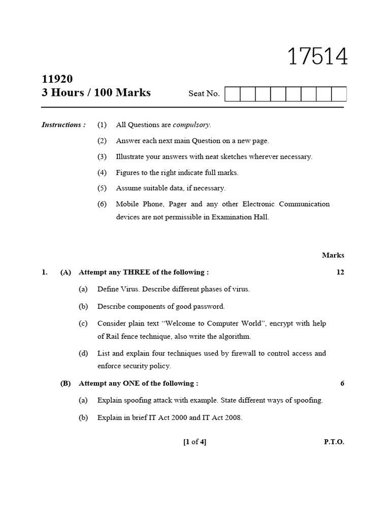 2019 Winter Question Paper (Msbte Study Resources) | PDF | Cryptography ...