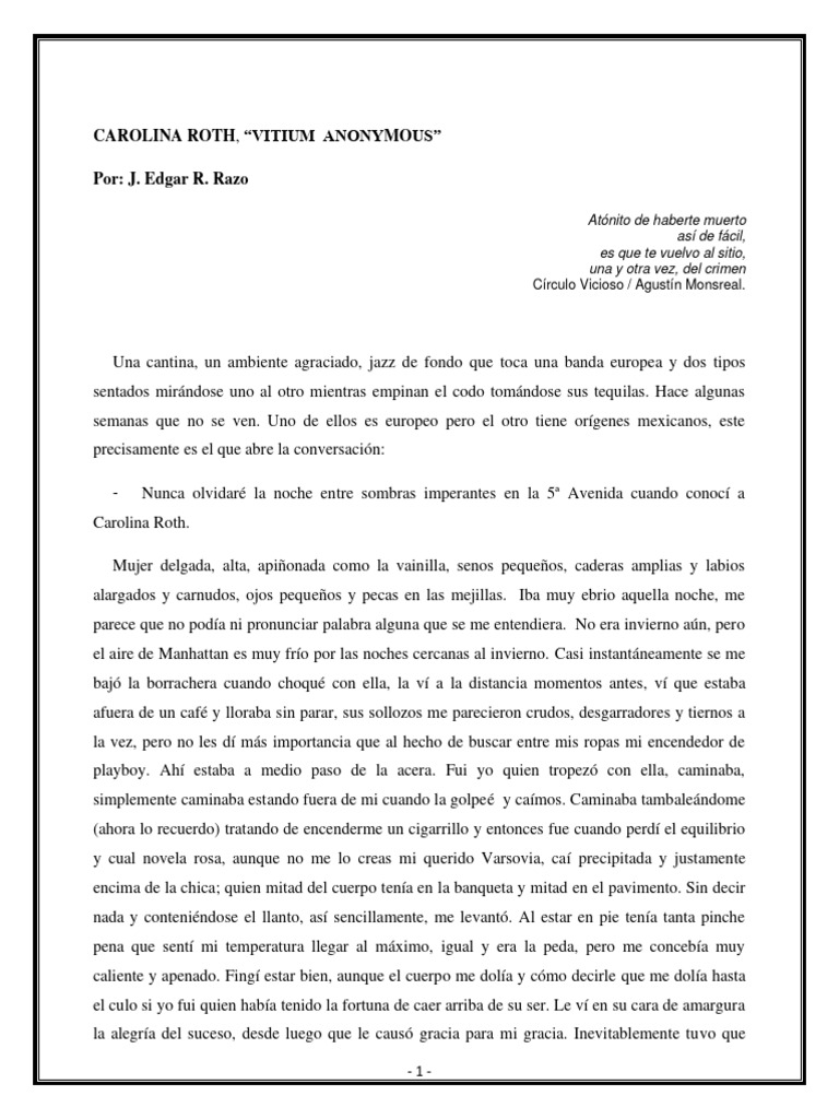 Carolina Roth - Copia - 093228 | PDF | Arte | Novela negra, policíaca y ...