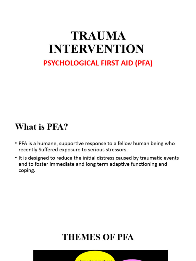 Pfa 3 Pdf Psychological Trauma Mental Health