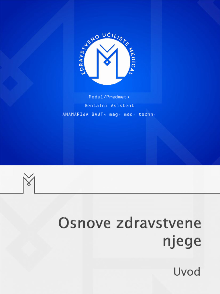 1bajt ZNJ 1r Uvod Dent - Asistenti | PDF