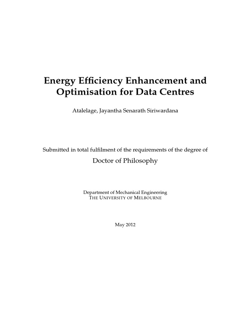 Jay - PHD Thesis - Final | PDF | Data Center | Efficient Energy Use