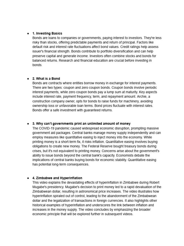 Understanding Bonds: Types and Benefits | PDF | Bonds (Finance) | Interest
