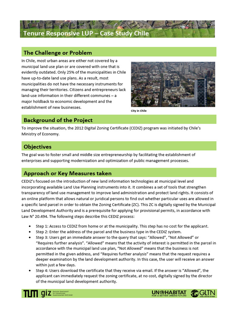 Tenure Responsive LUP - Case Study Chile | PDF | Information | Entrepreneurship