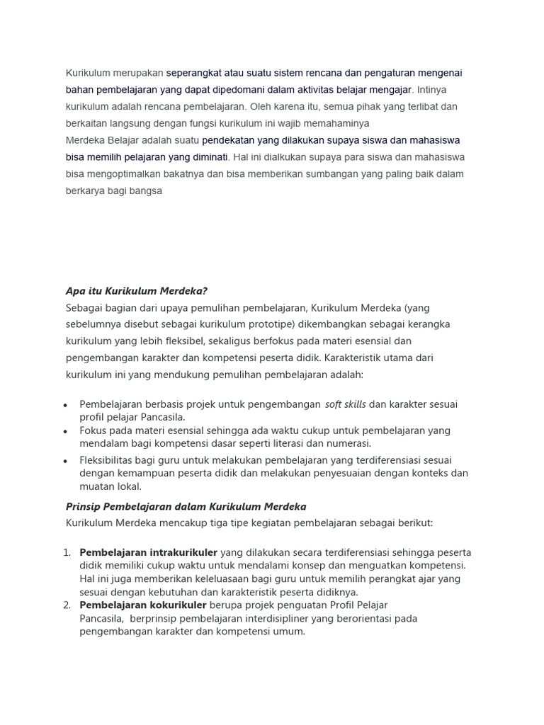 Apa Itu Kurikulum Merdeka | PDF | Karier & Perkembangan
