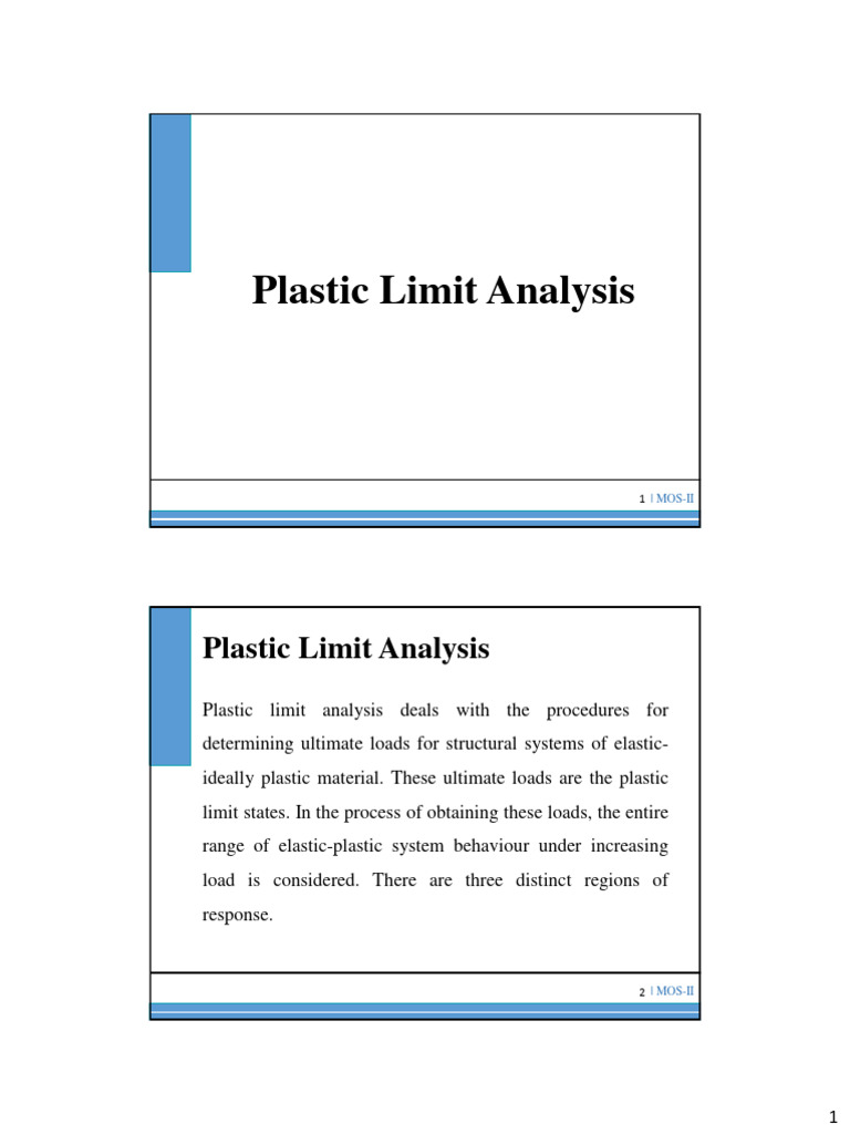 Plastic Limit Analysis | PDF | Deformation (Engineering) | Bending