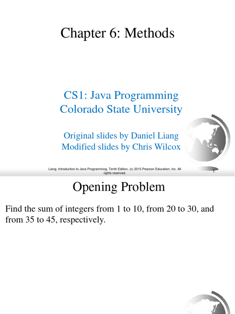 Liangchapter6 Pdf Parameter Computer Programming Method Computer Programming