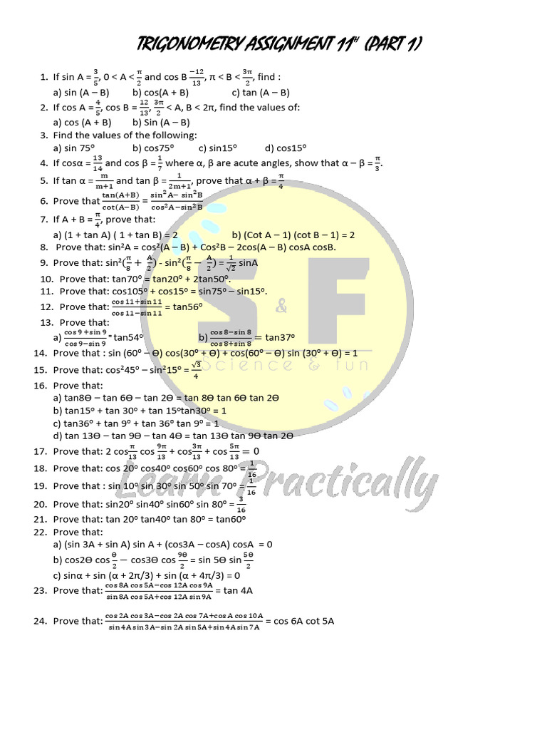 Proving Trigonometric Identities | PDF