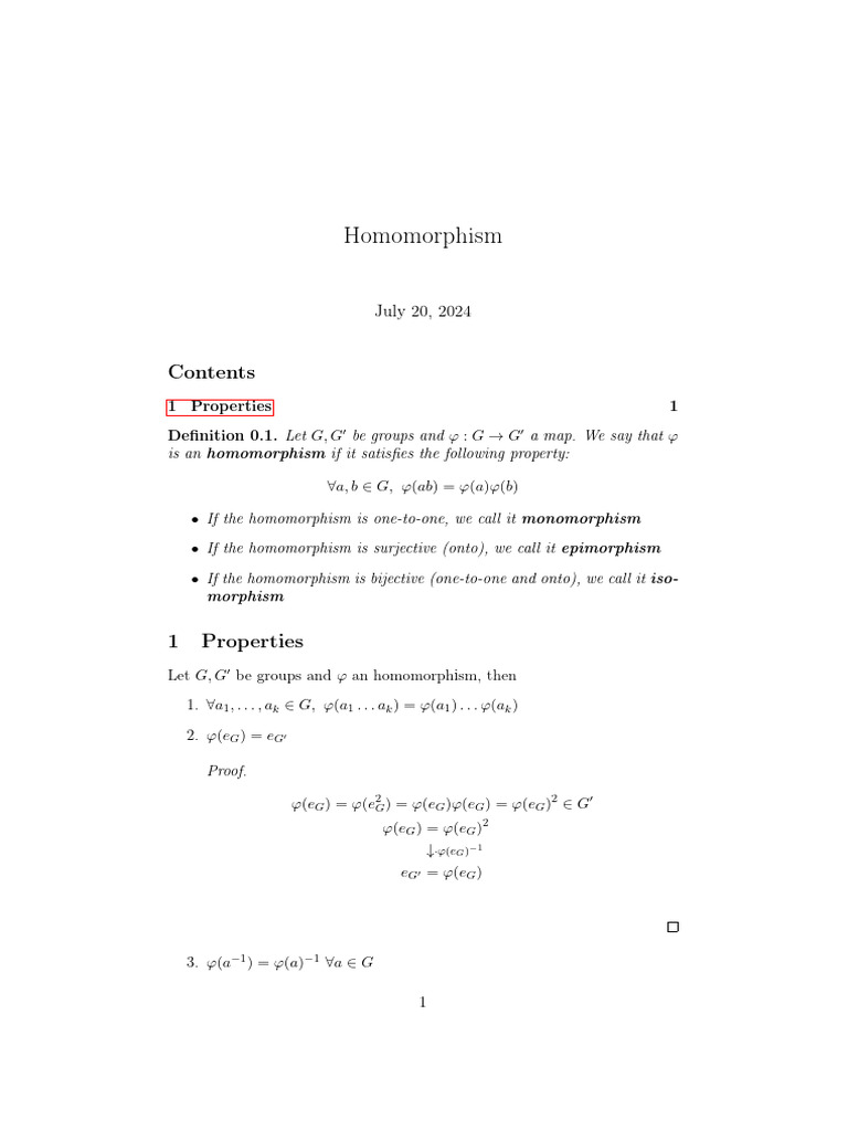 Homomorphism | PDF