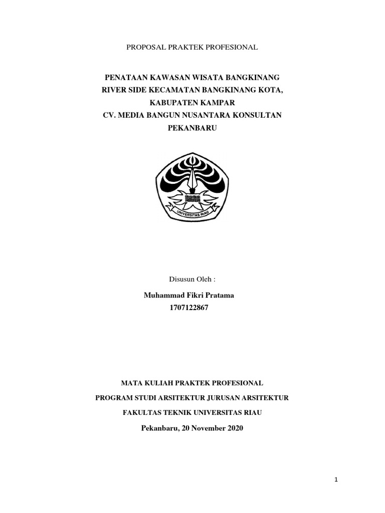 Proposal KP Muhammad Fikri Pratama | PDF
